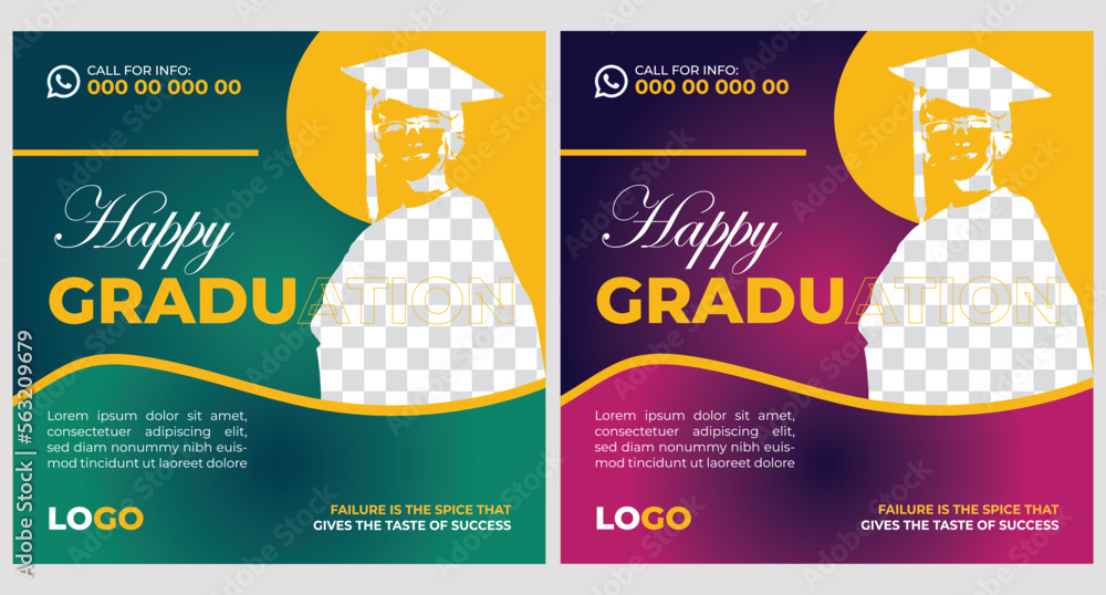 Social Media Post Kids Graduation Template for Promotion Flyer Free ...