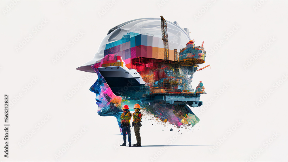 Future of Container ship loading and unloading, Cargo construction ...