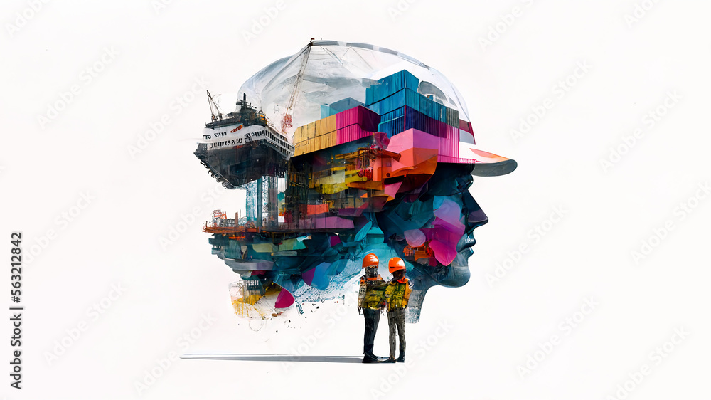 Future of Container ship loading and unloading, Cargo construction ...