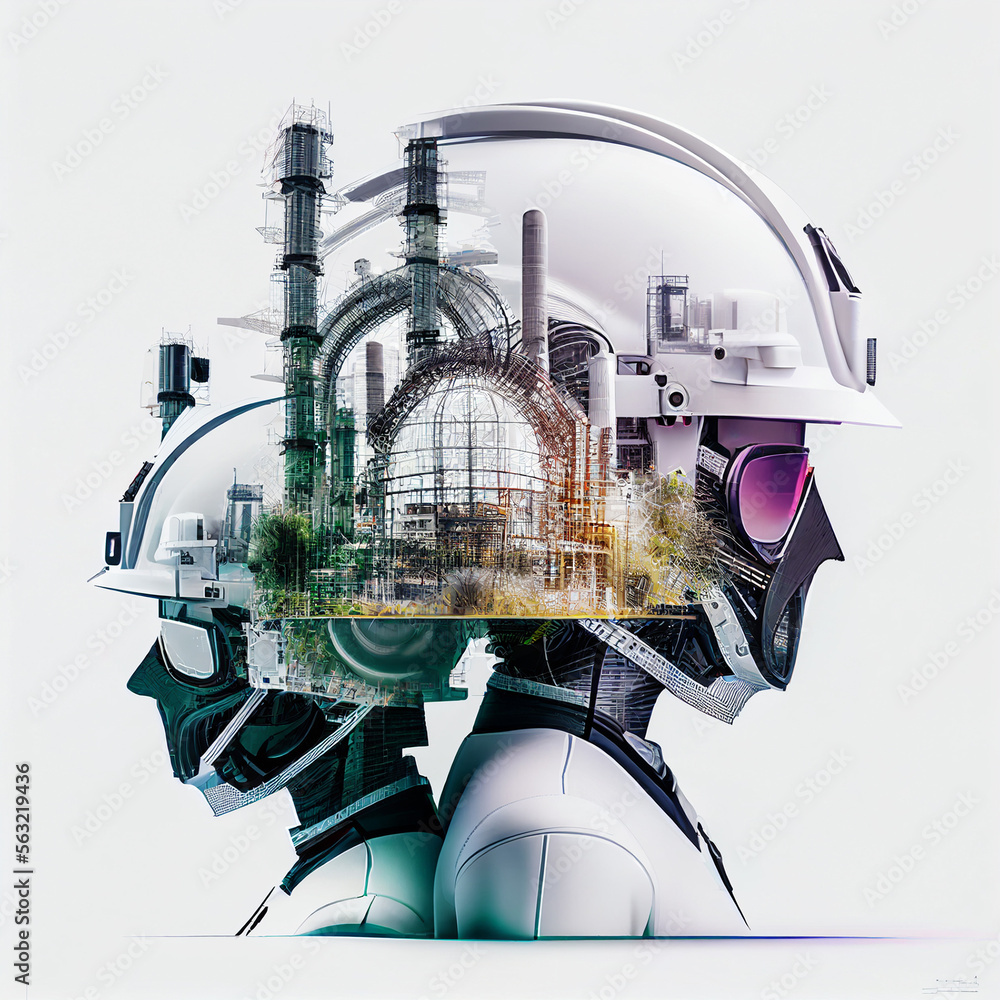 Future Gas mask of Oil refinery plantand Gas Industry construction ...