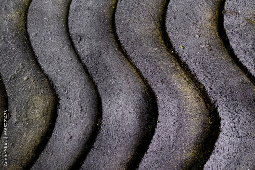 Vertical wave pattern of black concrete stone background texture Stock ...