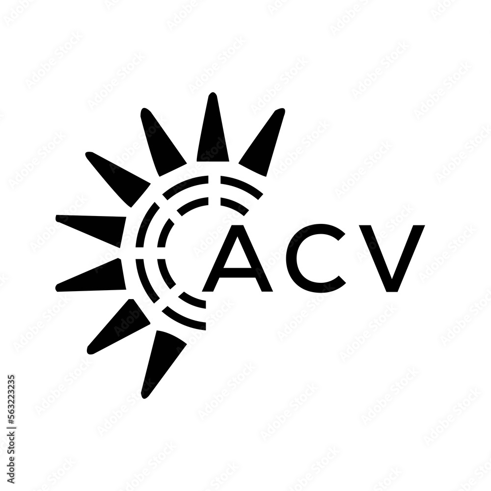 Vecteur Stock ACV letter logo. ACV image on white background and black ...