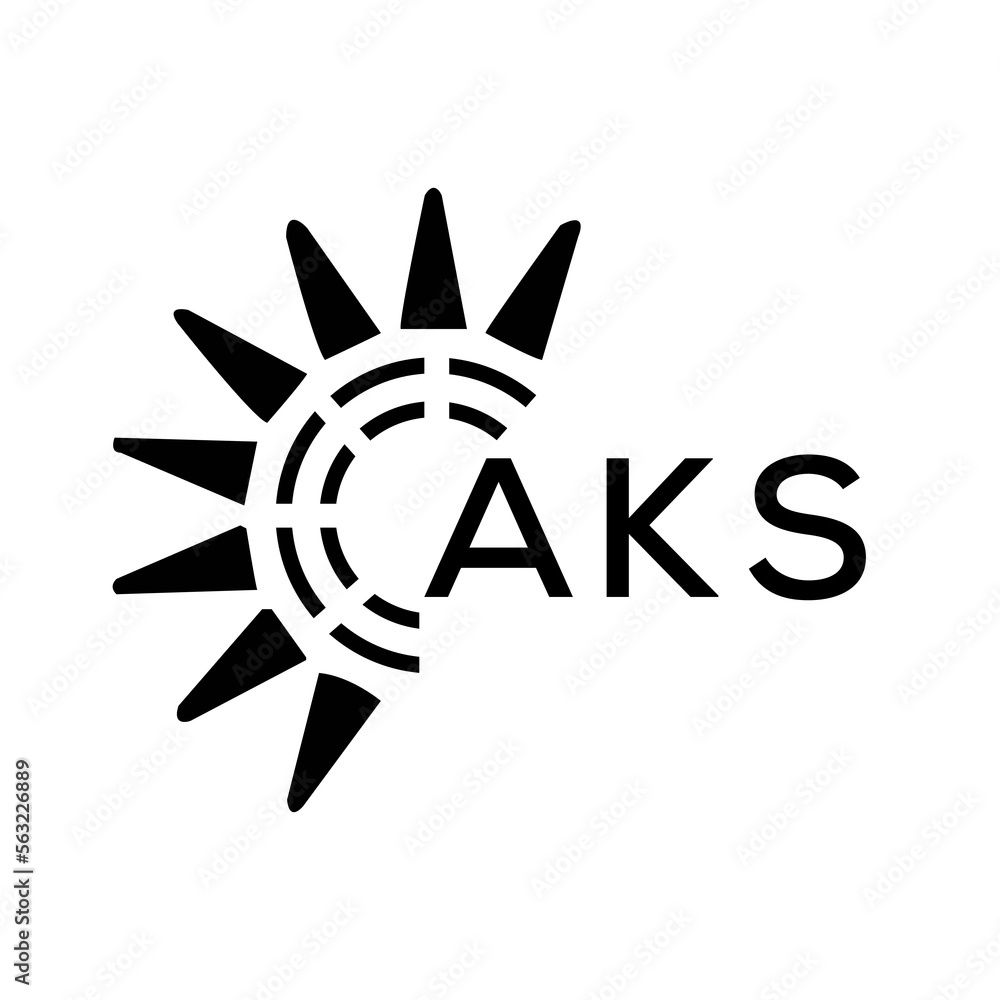 AKS letter logo. AKS image on white background and black letter. AKS ...