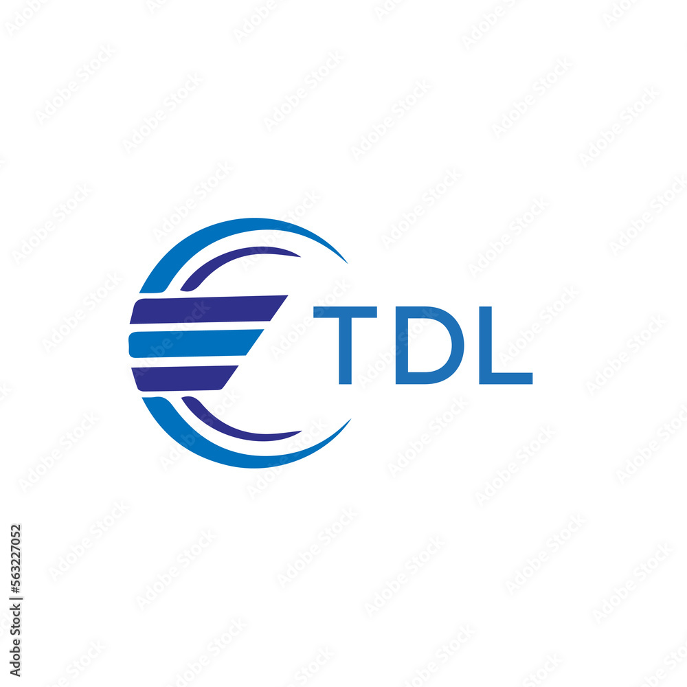 TDL letter logo. TDL blue image on white background. TDL vector logo design for entrepreneur and ...