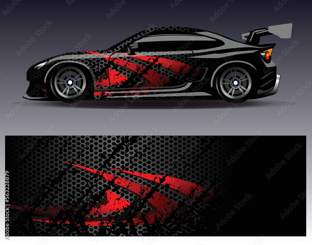 Vektorová grafika „Car wrap design vector. Graphic abstract stripe ...
