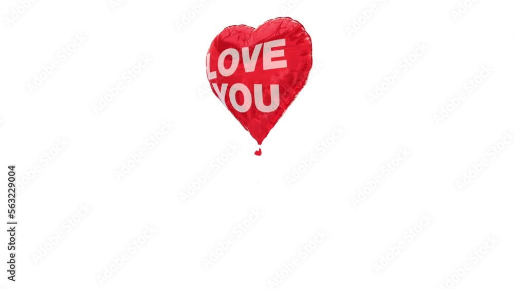 Birthday Celebration. Helium Balloon. Loop Animation. With Alpha Matte ...