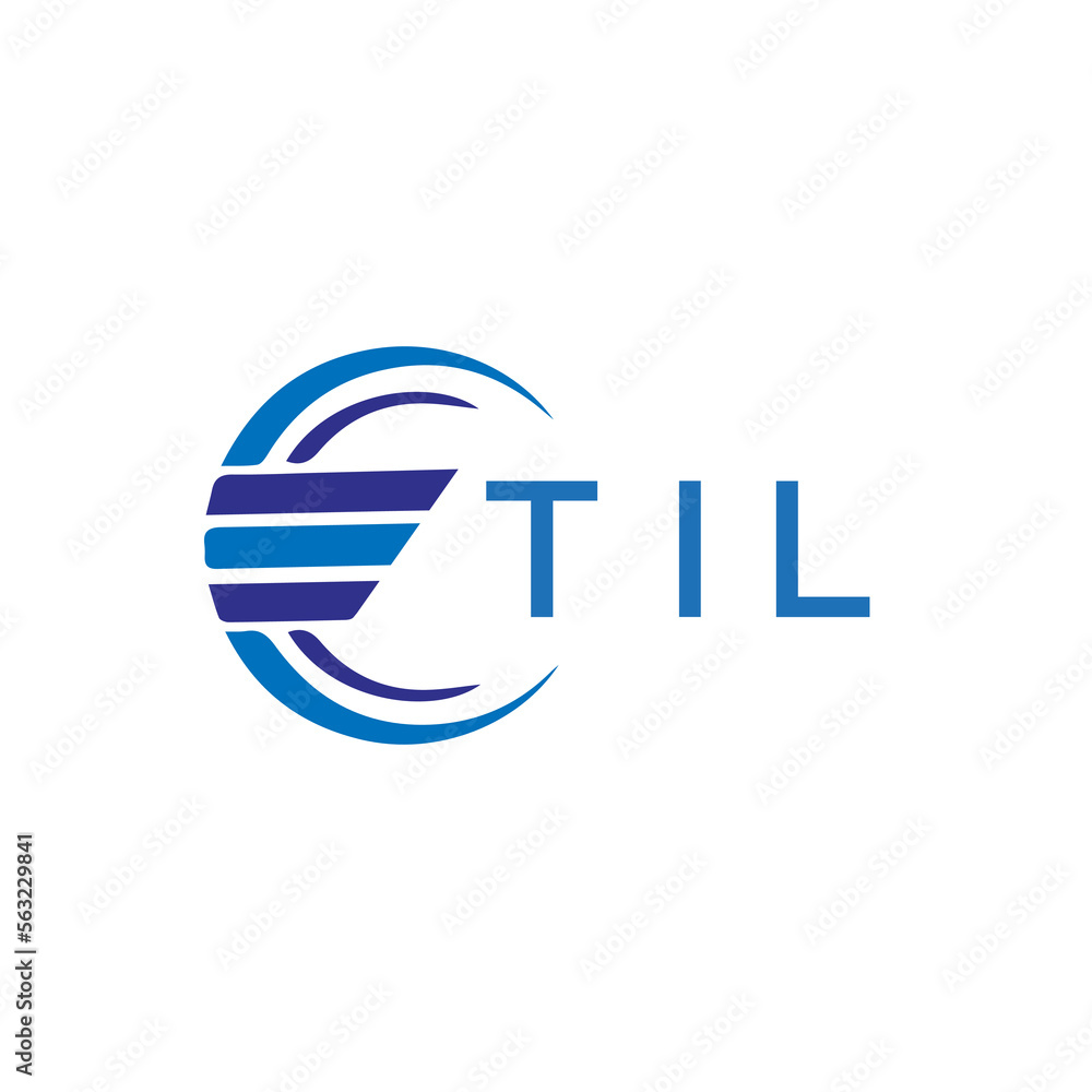 TIL letter logo. TIL blue image on white background. TIL vector logo ...