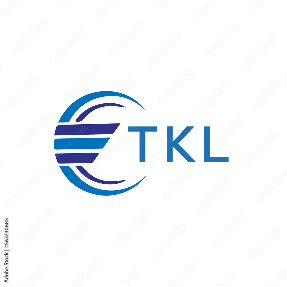 TKL letter logo. TKL blue image on white background. TKL vector logo ...