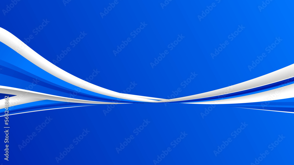 Abstract vector blue to white wavy background. Graphic design template ...
