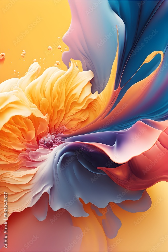 gradient colorful clean texture liquify effect background liquid flower ...