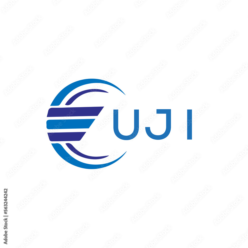 UJI letter logo. UJI blue image on white background. UJI vector logo ...