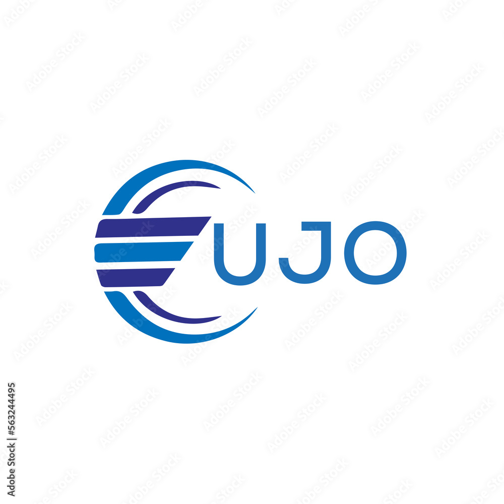 UJO letter logo. UJO blue image on white background. UJO vector logo ...