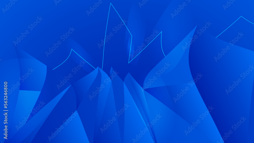 Bright blue abstract background geometry with layer element vector for ...