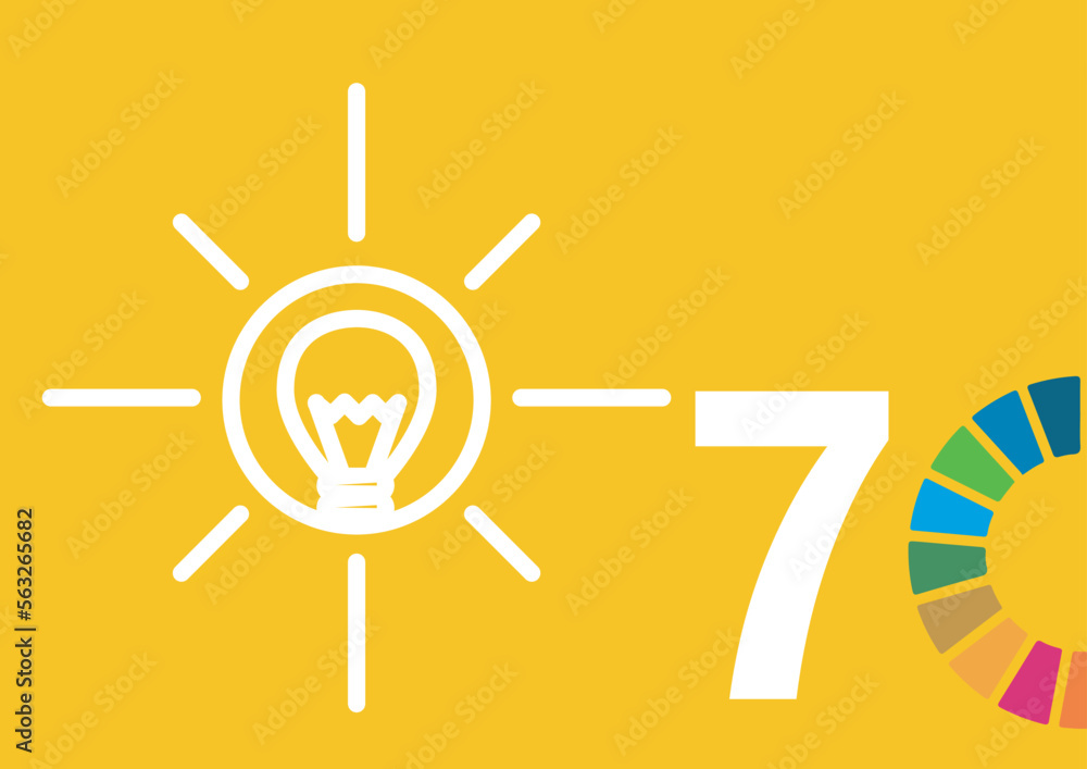 Sustainable Development Goals 7 Affordable and Clean Energy Stock ベクター ...