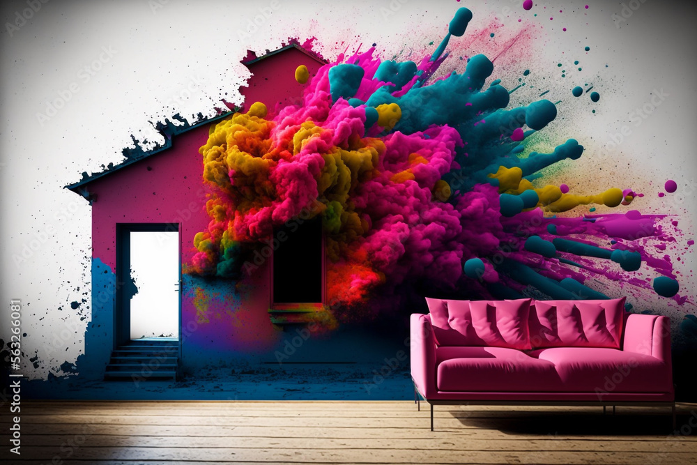 Restyle your house with a splash of color. Colorful Color Splash ...