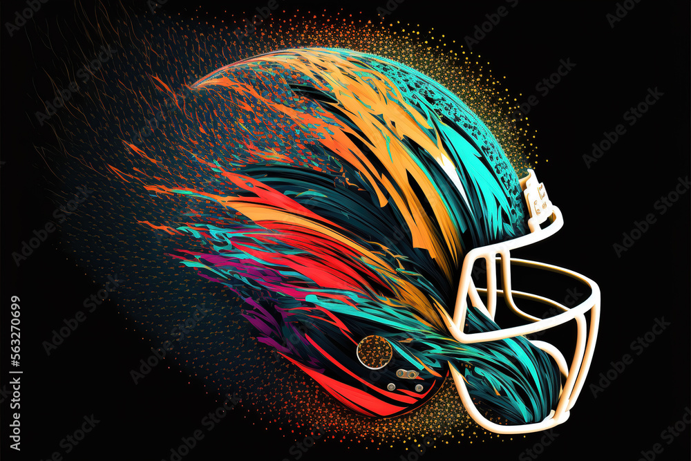 an american football helmet illustration with different colors in a ...