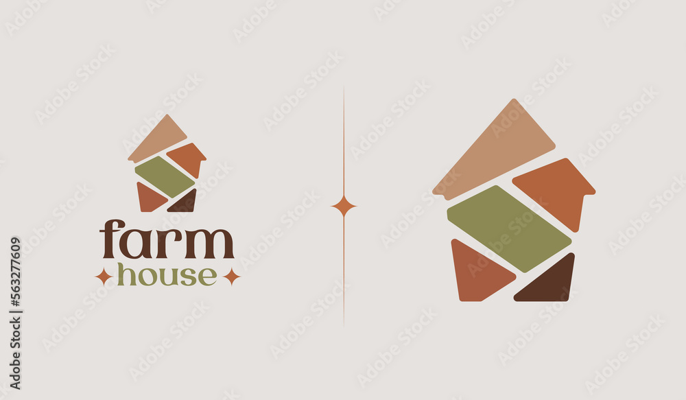 Farm House Logo Template. Universal creative premium symbol. Vector ...