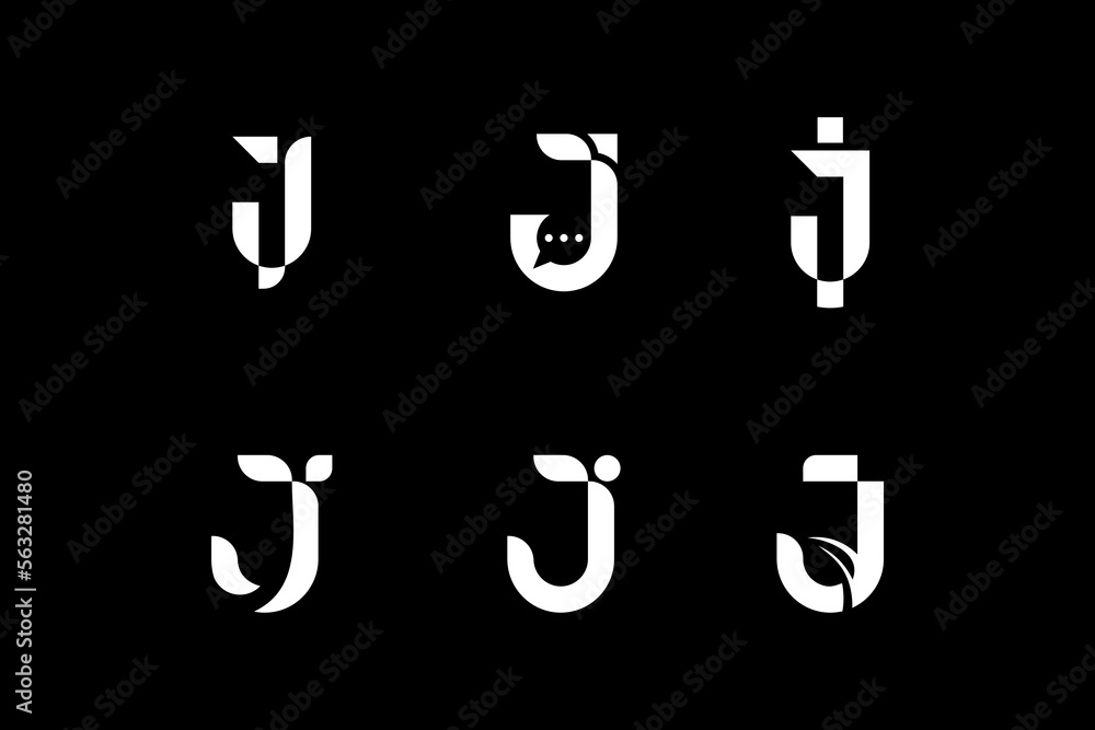 Letter J initial logo icon design template. elegant, modern, luxury ...