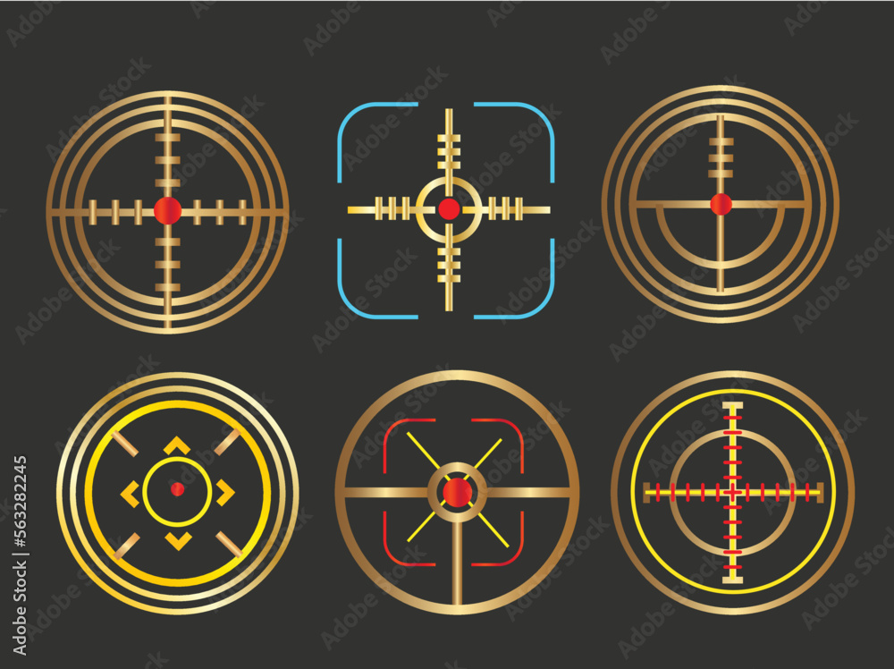 Crosshair Vector, Reticle, Target, Gun target, Crosshair target Vector ...