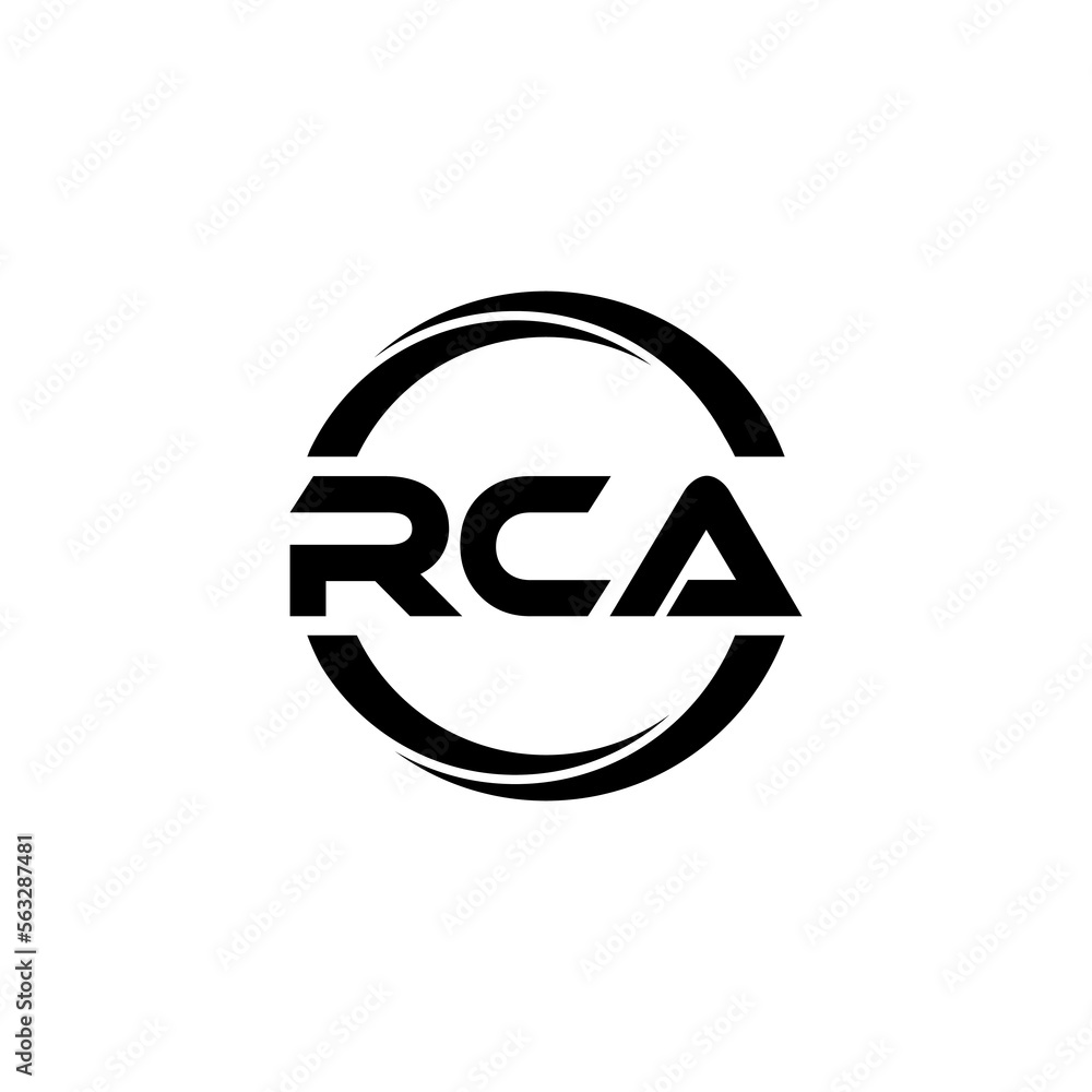 RCA letter logo design with white background in illustrator, cube logo ...