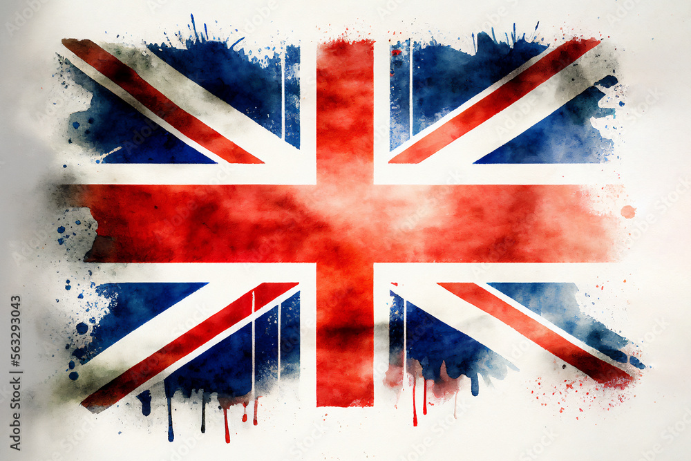 Distressed worn background of a Union Jack national flag of the United ...