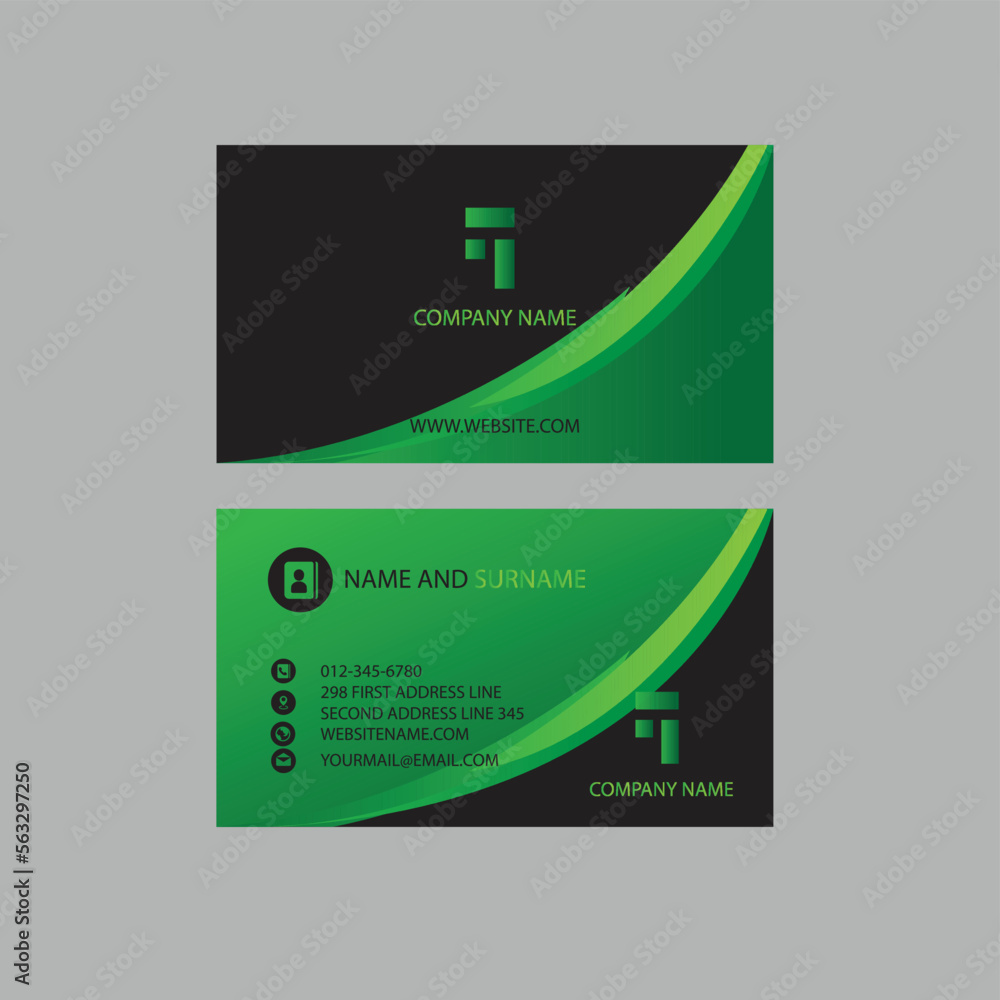 Vetor de Business card design template, Clean professional business ...