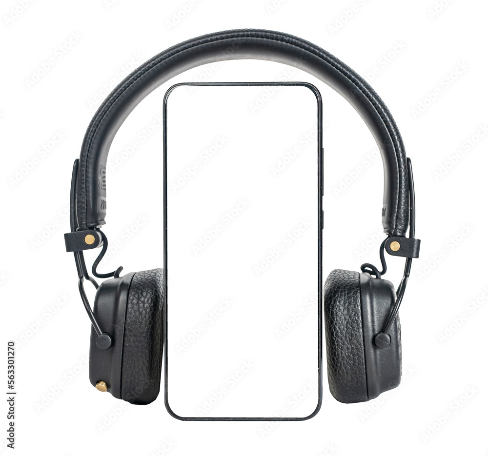 Smartphone display mockup, phone screen mock up with wireless ...