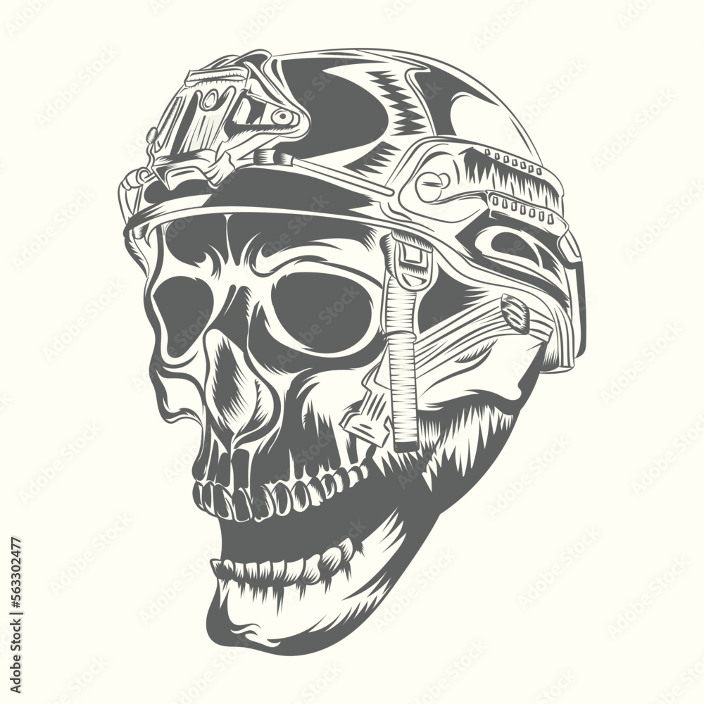 Vector human skull drawing, Human skull front view Illustration. Stock ...