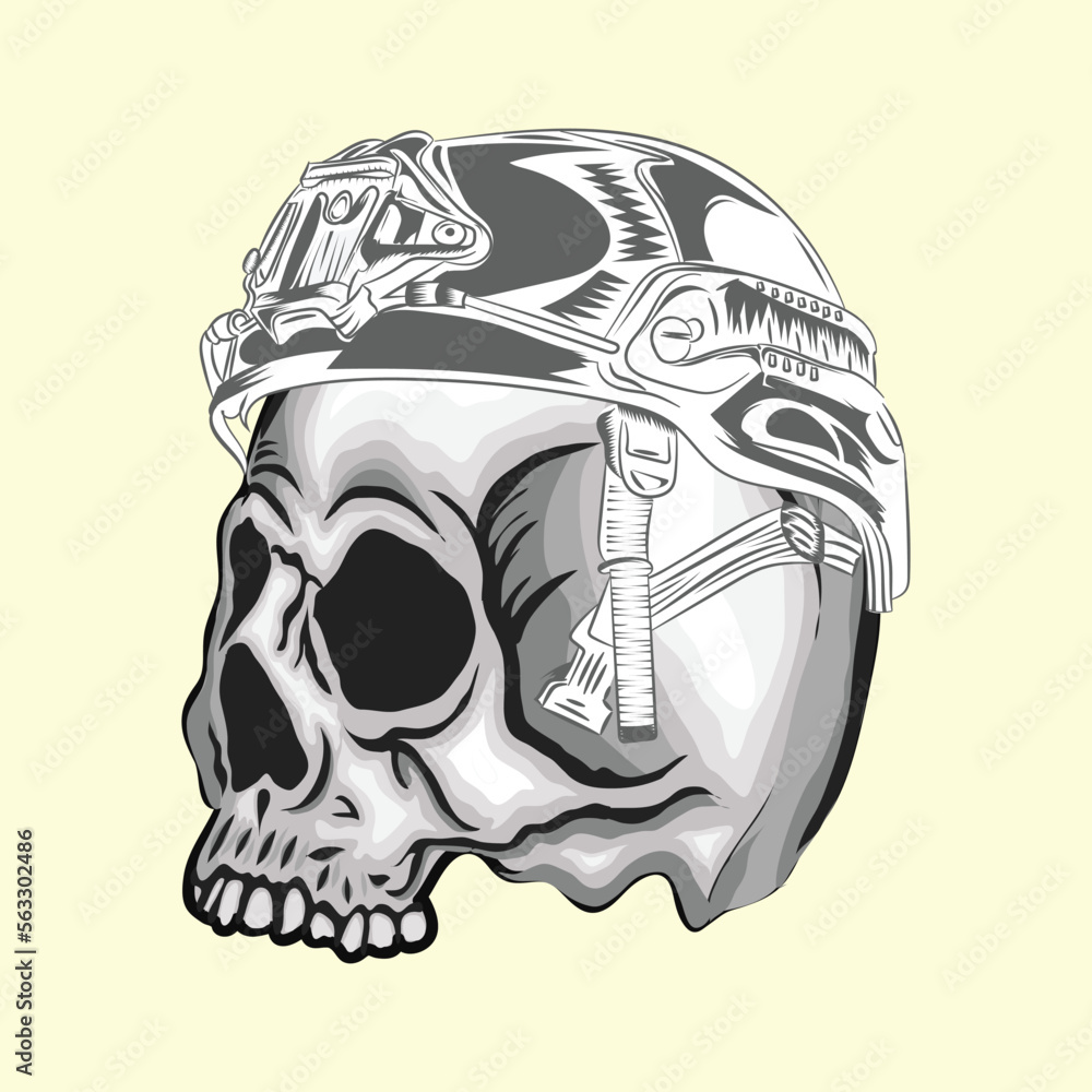 Vector human skull drawing, Human skull front view Illustration. Stock ...