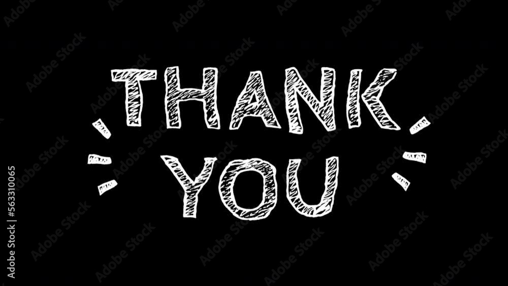 animated thank you on transparent background. doodles style thanks ...