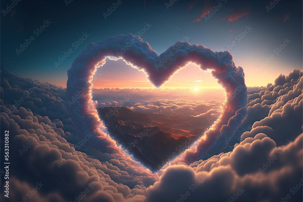 Beautiful sky heart - Above the clouds series - valentines day picture ...