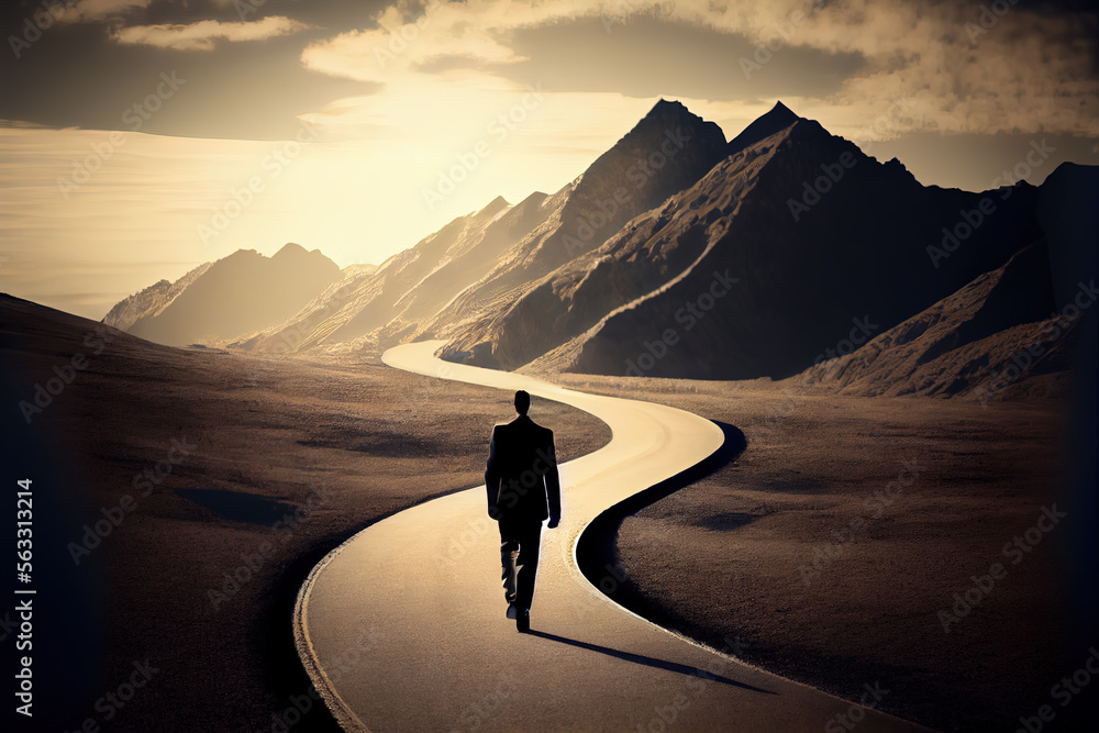 Man Walking In The Distance