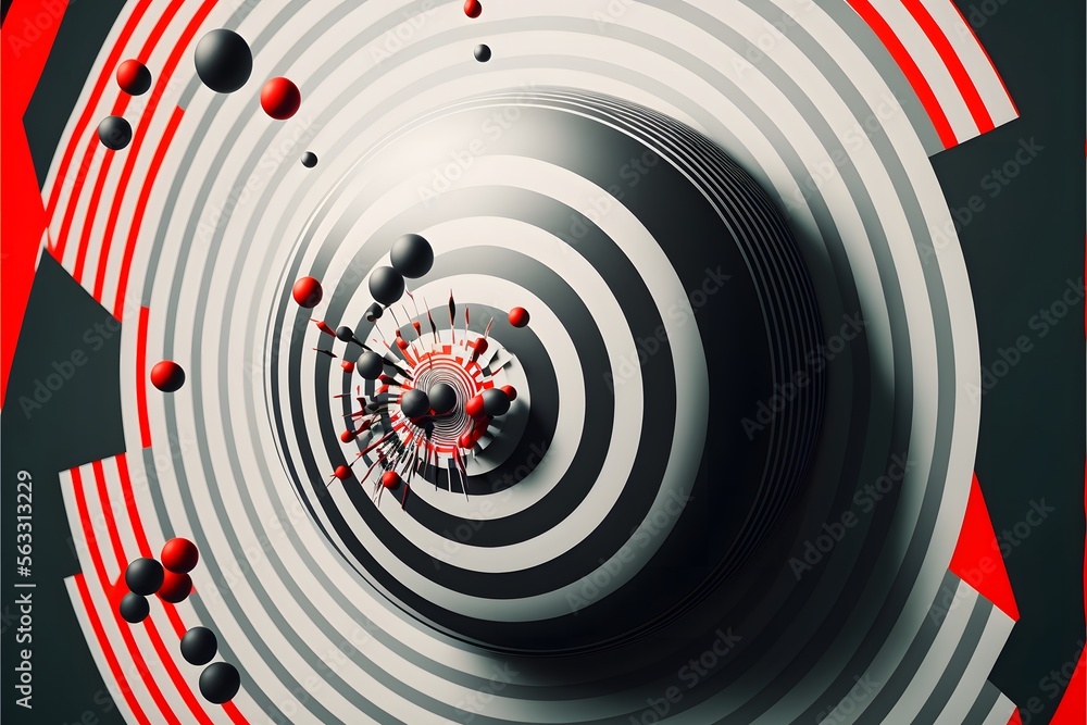 Black and White Archery Board. Business Target. Target Board. Arrows ...