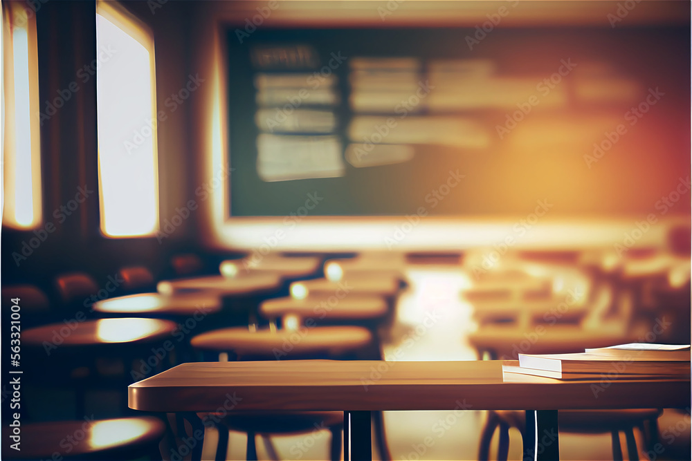 Blurry school background ideal for education backgrounds, generative AI ...