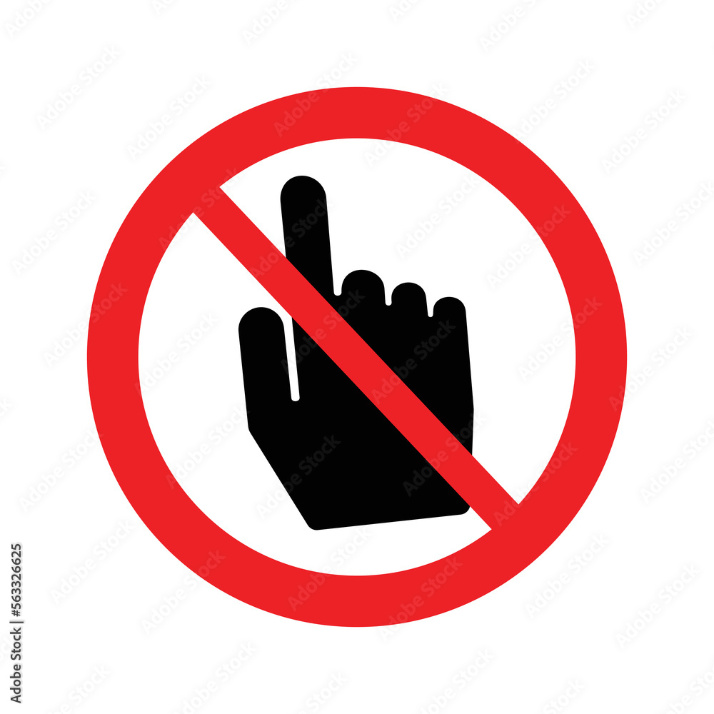 Do Not Touch Symbol Hand