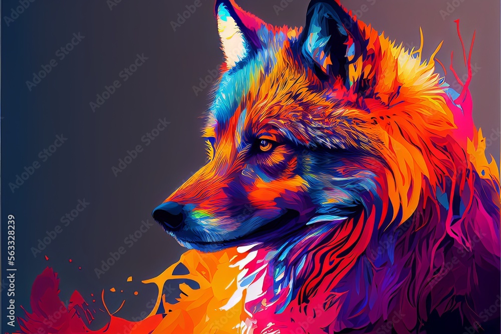 Midnight Wolf: A Dark and Majestic Background. Lone Wolf: A Striking ...