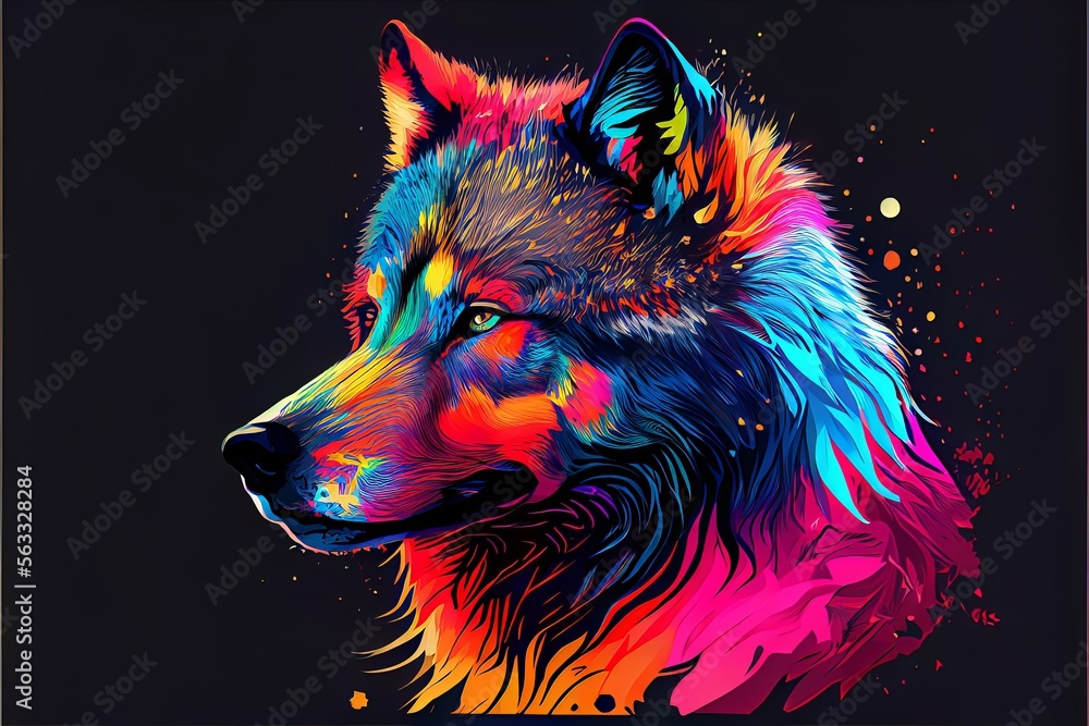 Midnight Wolf: A Dark and Majestic Background. Lone Wolf: A Striking ...