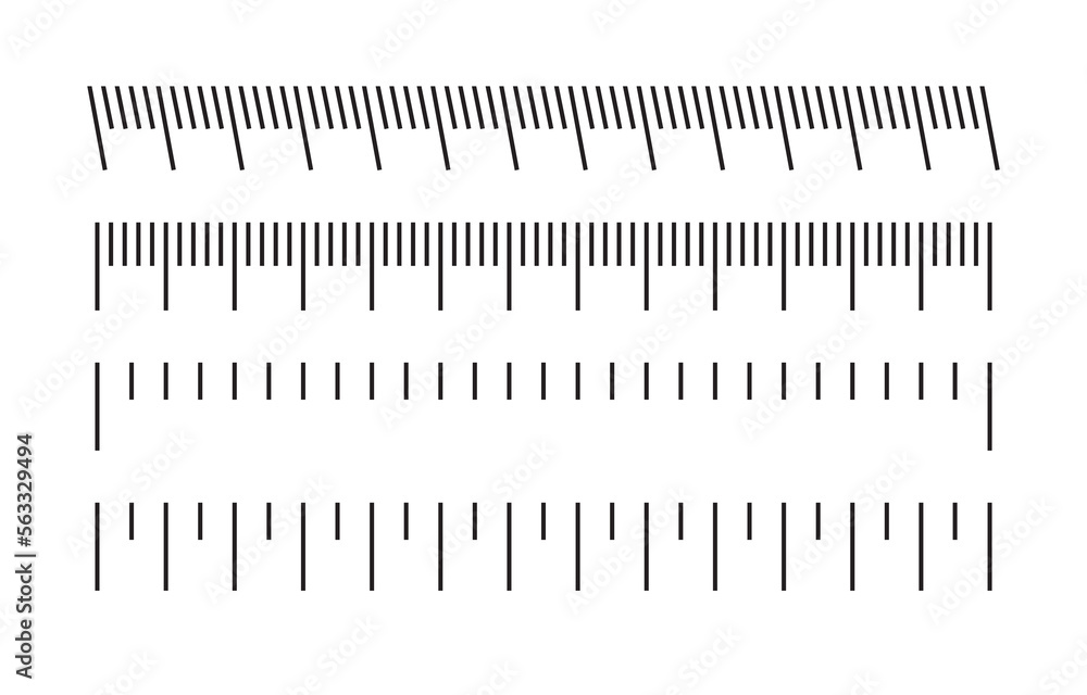 Measuring scale, 10 centimeters, cm chart, different markup for rulers ...