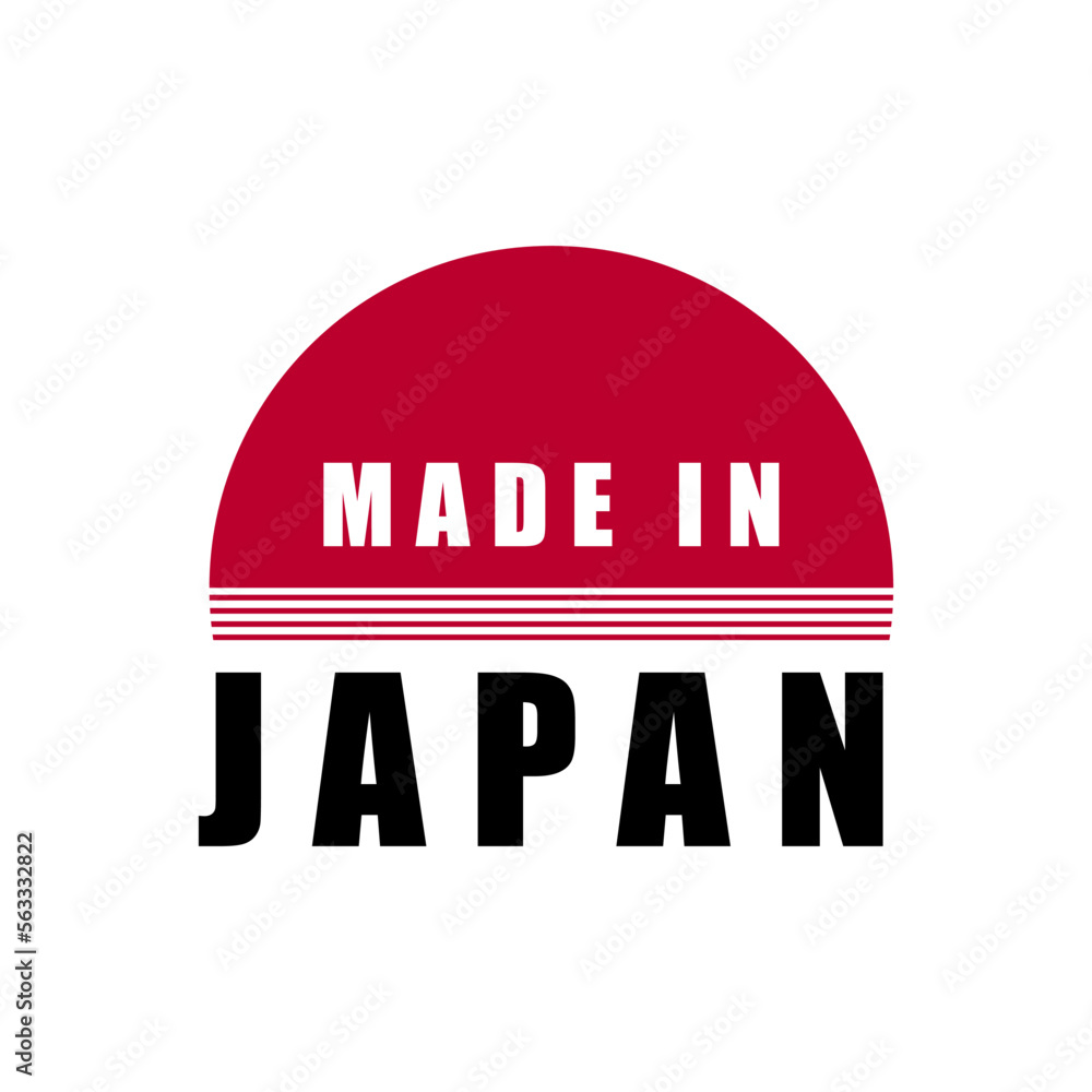 Vector design made in Japan for labels, stickers and logos. Stock ...