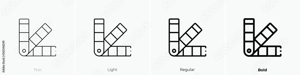 pantone icon. Thin, Light Regular And Bold style design isolated on ...
