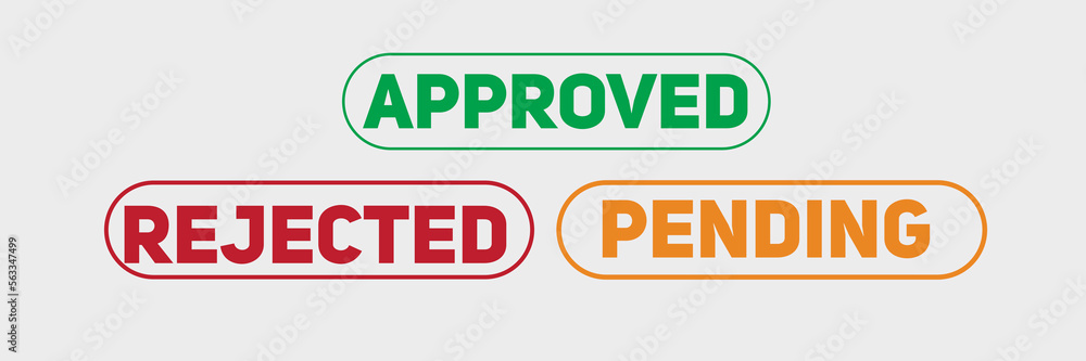 Approved ,Pending,Rejected stamp Seal ,Stamp Set Vector Vector ,stamp ...
