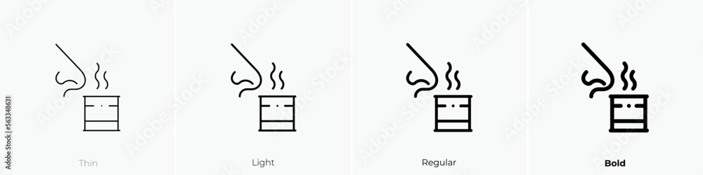 inhale icon. Thin, Light Regular And Bold style design isolated on ...