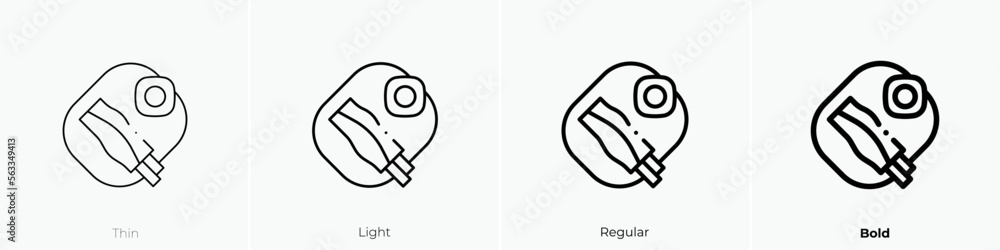 Goi Cuon Icon Thin Light Regular And Bold Style Design Isolated On White Background Stock