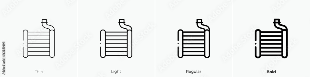 evaporator icon. Thin, Light Regular And Bold style design isolated on ...