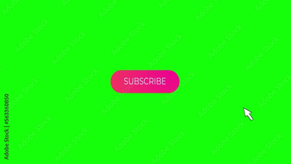 Youtube subscribe button on a green background 4k. Abstract 3d render ...