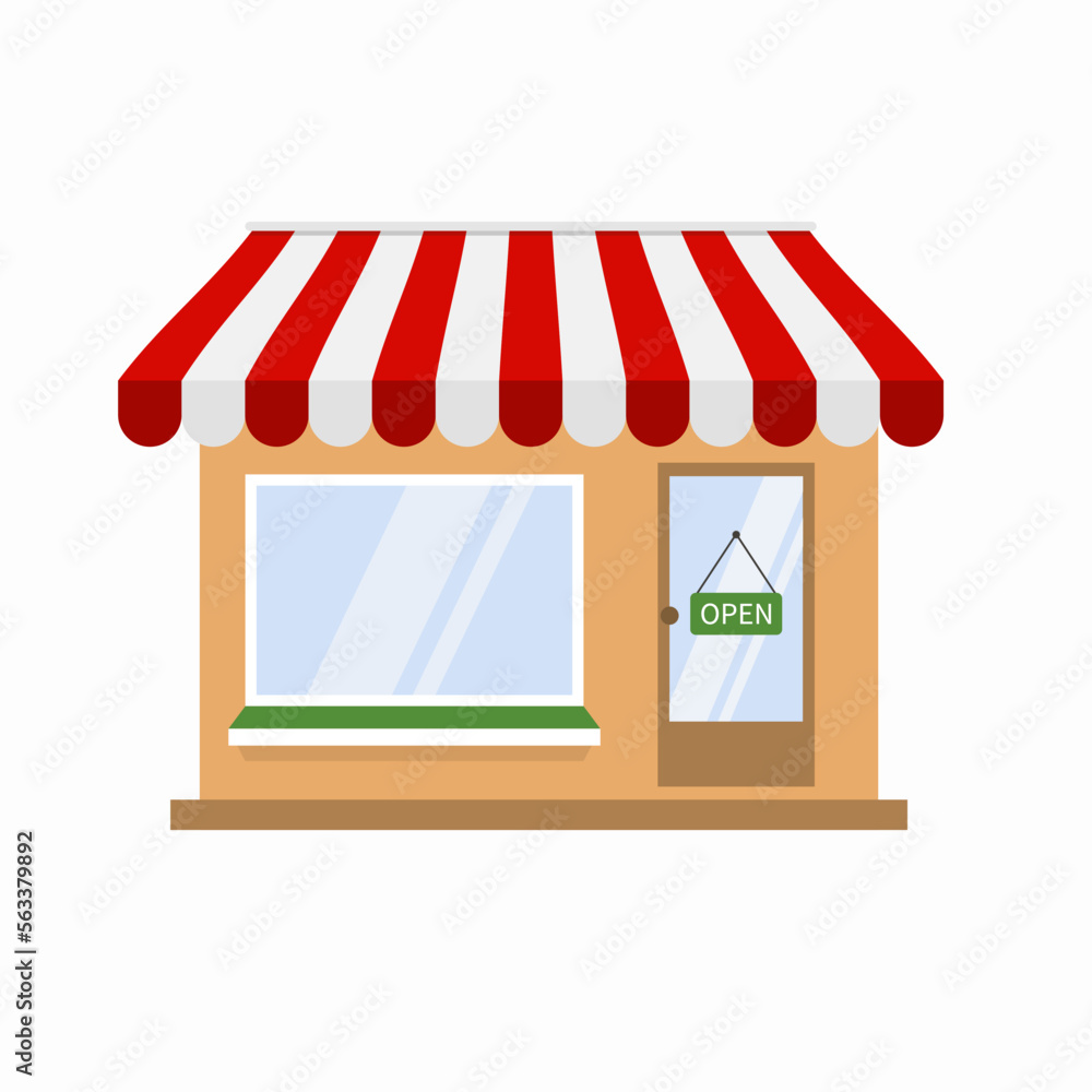 Storefront vector illustration, store of restaurant cafe building on ...