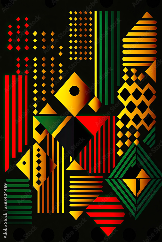 African design, Pan-African colors, background, graphic. Generative AI ...