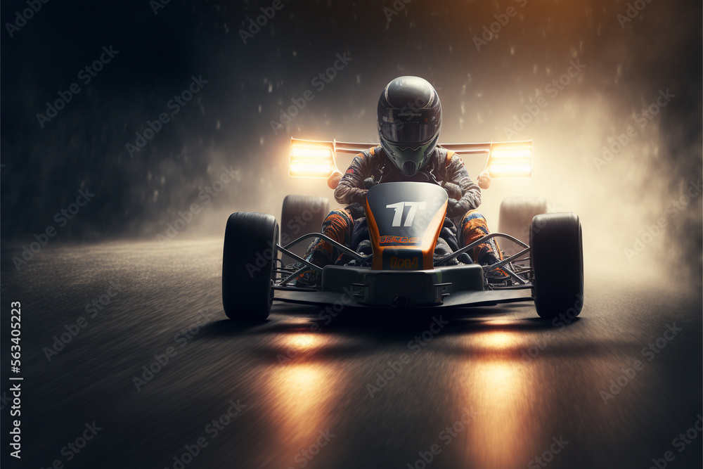 Go-Kart, Motorsports, Generative AI, Illustration ilustración de Stock ...