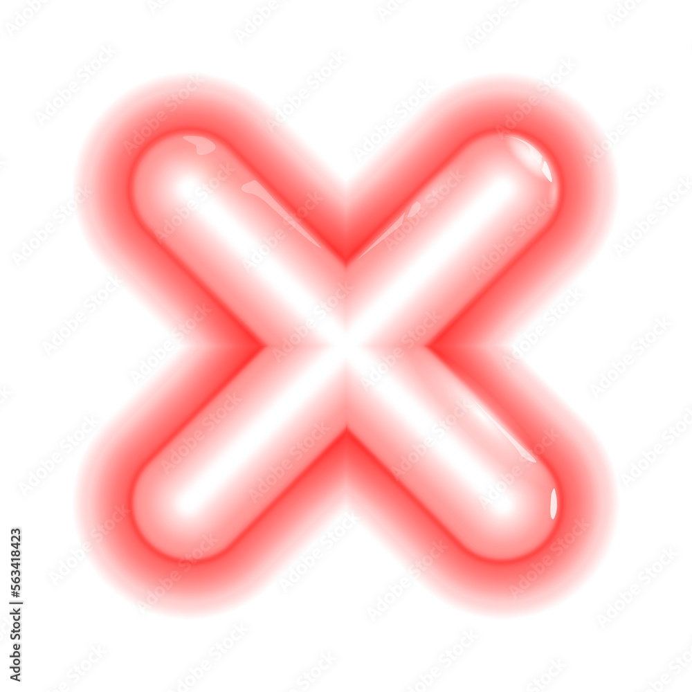 Red neon crosshair lamp icon, symbol cross. Plus sign. Modern ui ...