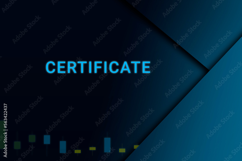 certificate background. Illustration with certificate logo. Financial ...